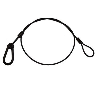 BLACK SAFETY CABLE - HEAVY DUTY - CLOSED END
